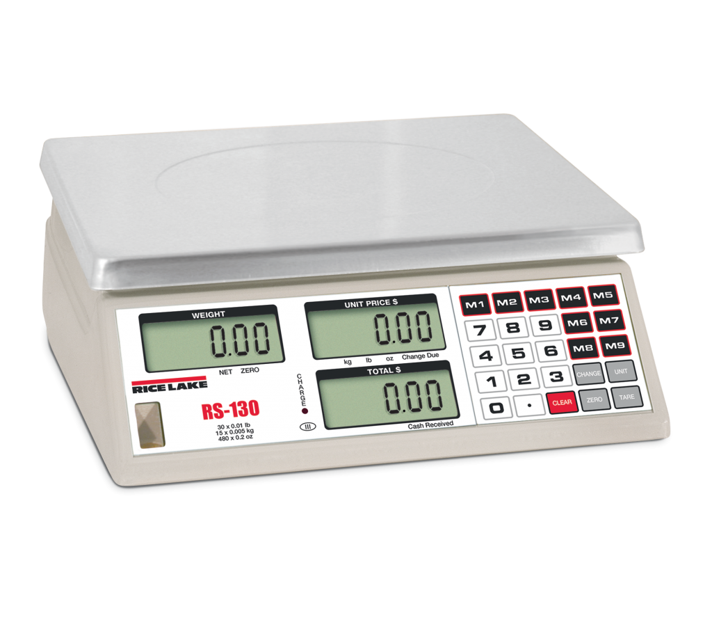 Rice Lake RS-130 Digital Produce Scale - 30 lbs x .01 lbs - Chestnut ...